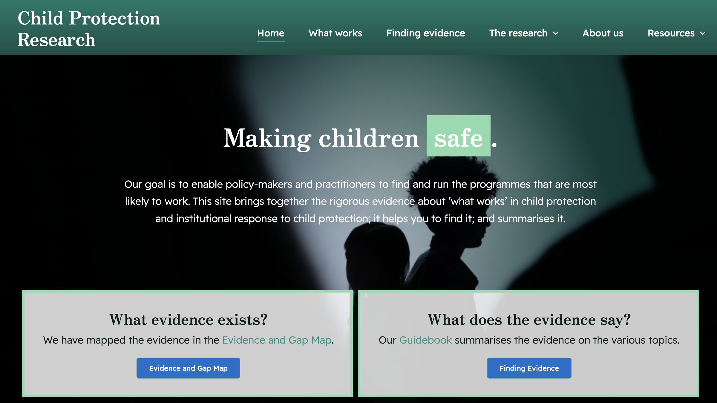 Evidence gap map - Child Protection Research